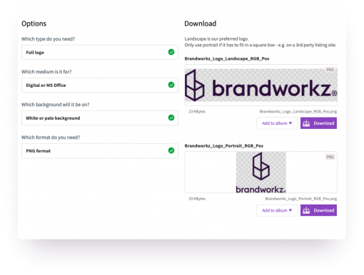 Logo Finder | Brandworkz Brand Management Software
